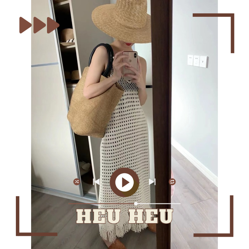 Long Mesh Beach Dress Over Bikini Cream Color | Shopee Philippines