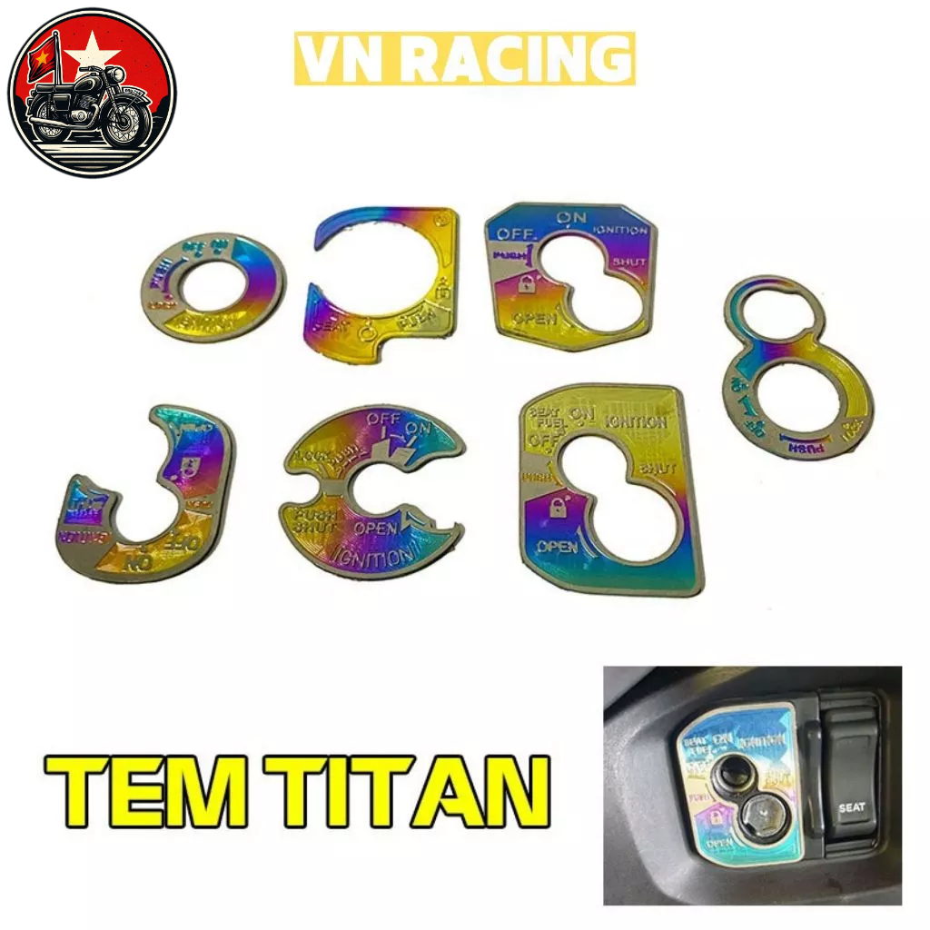 Titanium stickers for Winner X, Winner, Satria, Raider FI, Vario, Sonic ...