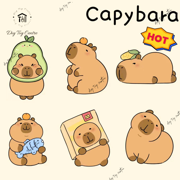 [Hot ️] Collection of 01 odd Box Blind Box cute capybara model capybara ...