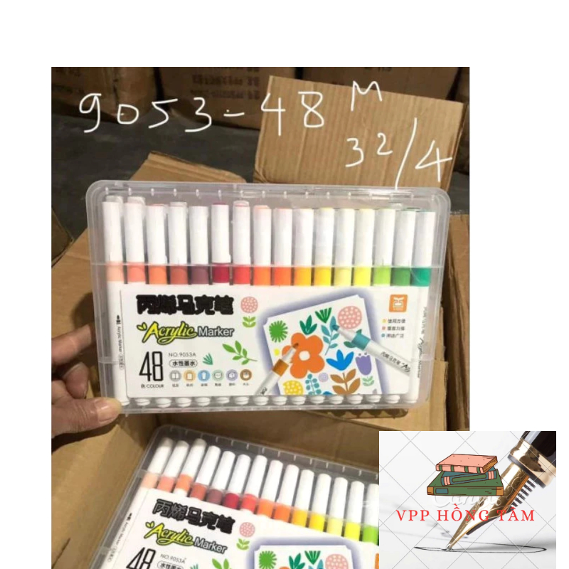 ACRYLIC MARKER COLOR SET 12/24/36/48/60 COLORS INCREASE 50% COLORS ...