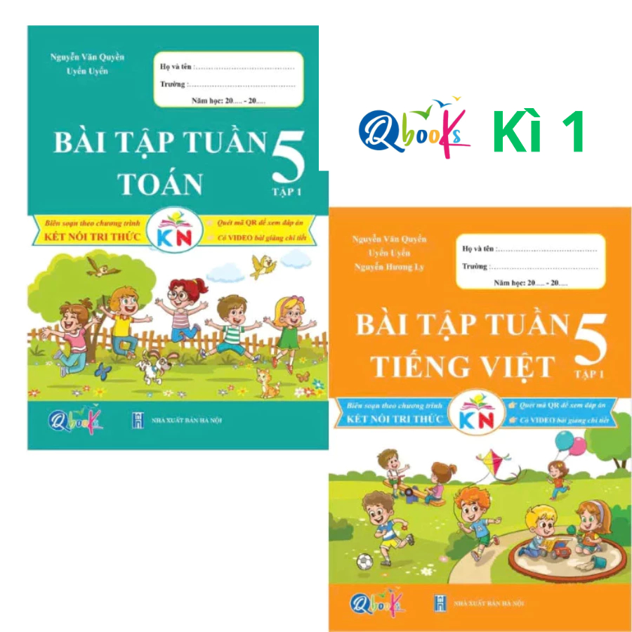 TRI Math and Vietnamese Week Exercise Combo Book Grade 5 Semester 1 ...