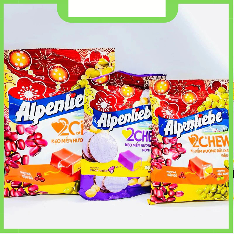 Alpenliebe Chew Green Bean Red Bean Salted Egg Candy 220g | Shopee ...