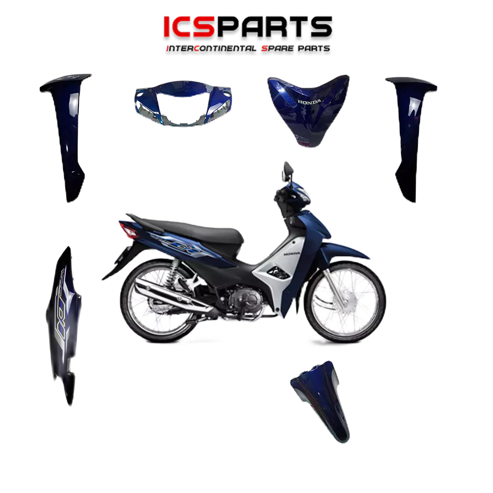 Full set of plastic fairings (covers) HONDA Wave Alpha 110 Blue Purple ...