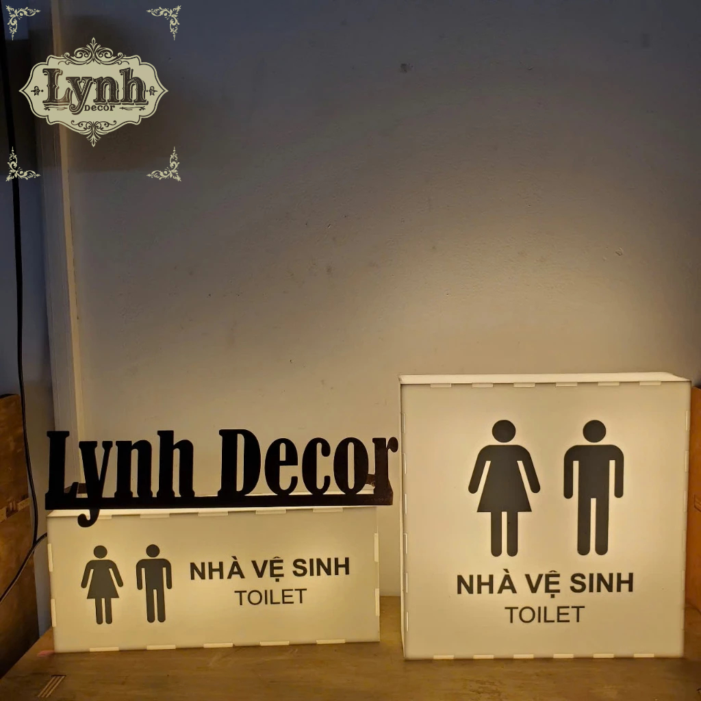 Mica WC, Toilet, Reception light box with led light, 5-sided borderless ...