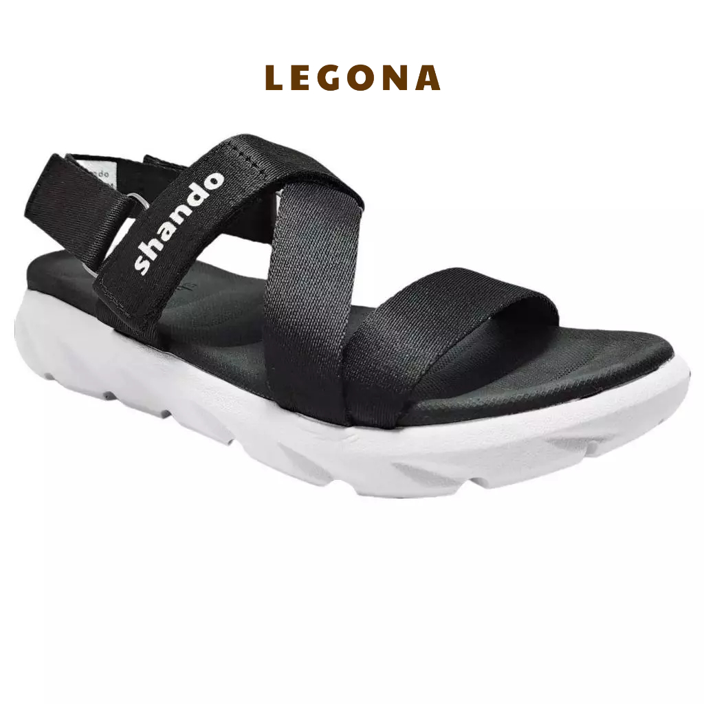 SHANDO F6 Sport School Sandals, School Sandals (BLACK WHITE SOLES) 3 ...