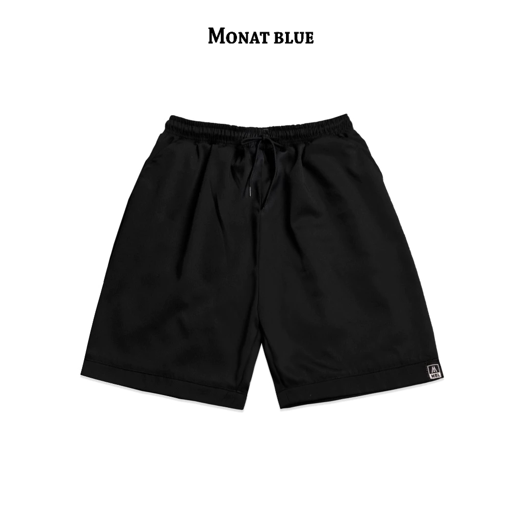 Monat BLUE - Mini logo plain black shorts | Shopee Philippines
