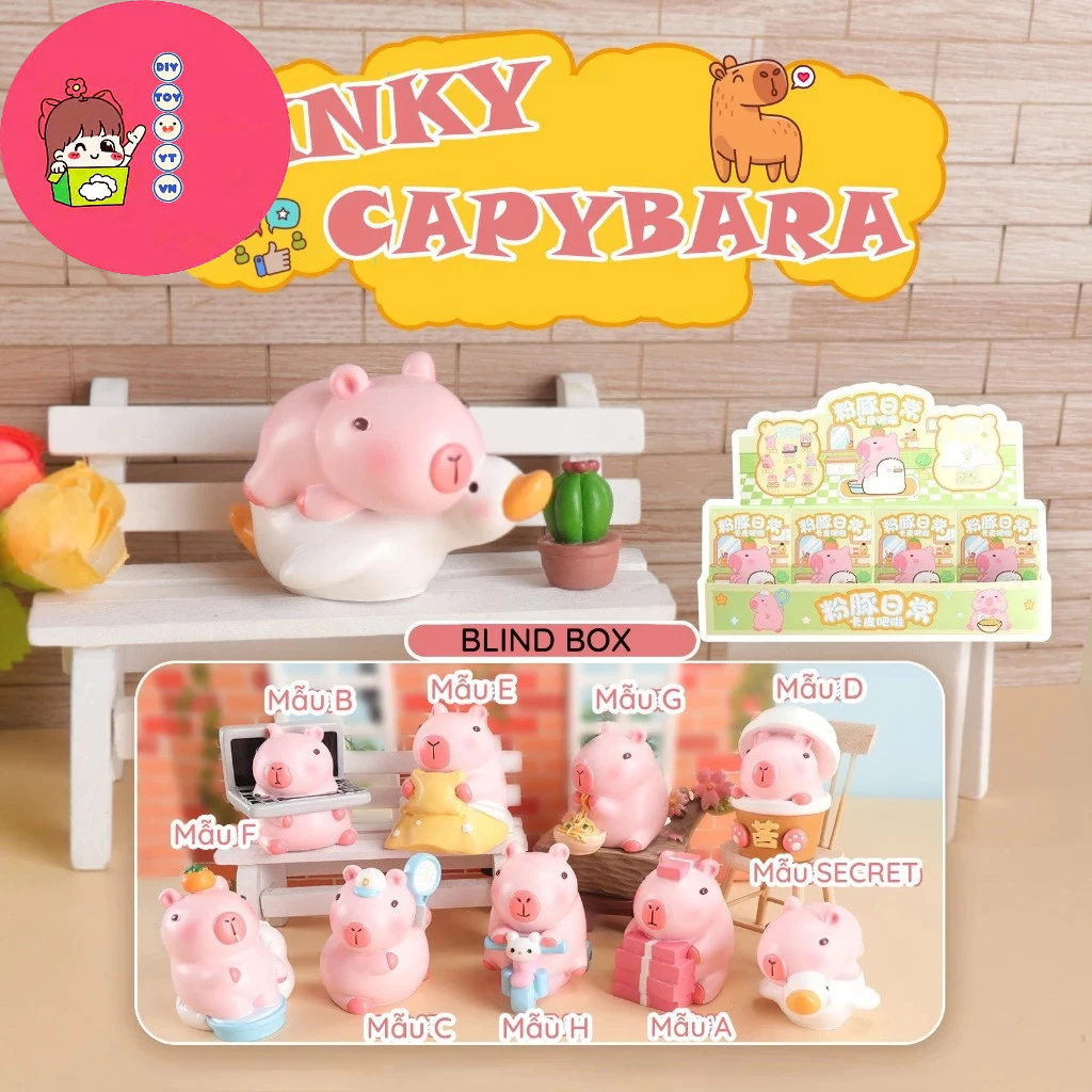 Pinky Capybara - BLIND BOX toy BLIND BOX statue of Minister of Foreign ...
