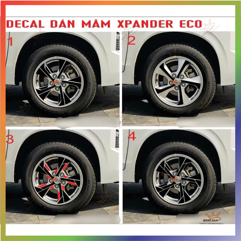 (Price Includes 5 WHEELS) XPANDER ECO 2022 wheel Decal (Set of 5 wheels ...