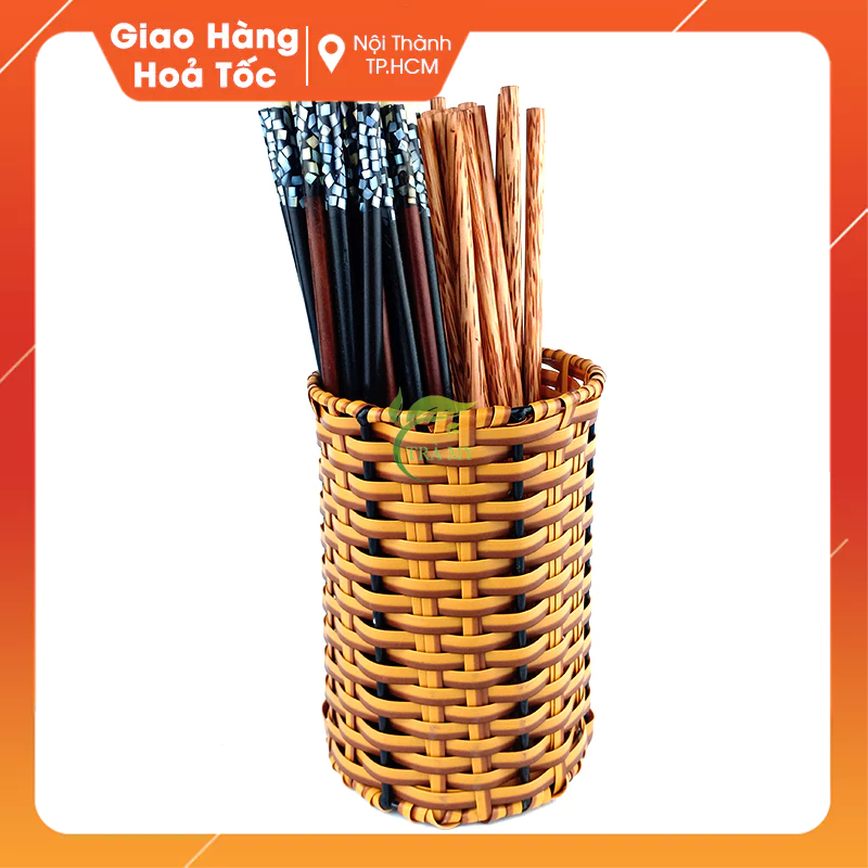 Round Plastic Rattan Tube 10, 15 cm high for Chopsticks, Spoon, Straw ...