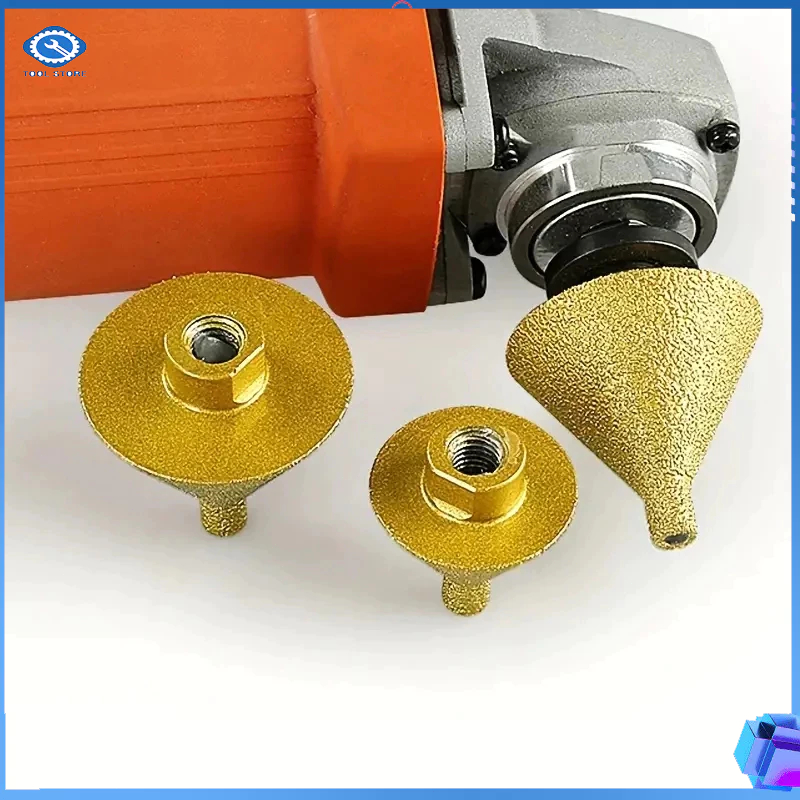 Diamond beveled finger stone point open hole diamond cone milling bit ...