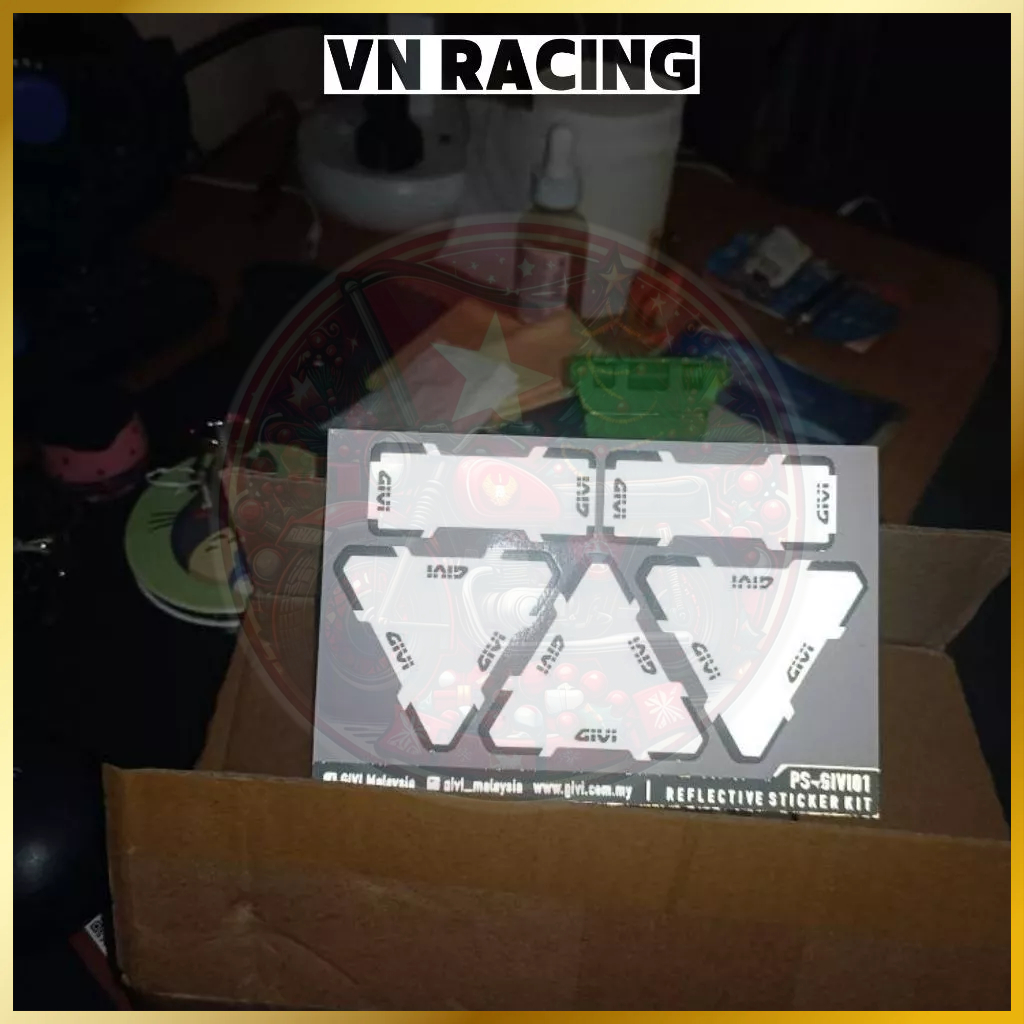 Genuine GIVI PS-GIVI01 motorcycle reflective sticker, safety warning ...