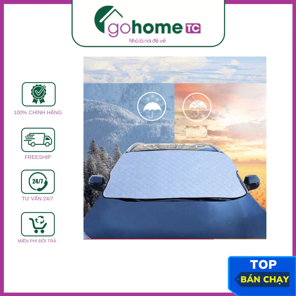 Gohome HD-0043 3-layer car windshield cover - Protects the car from sun ...