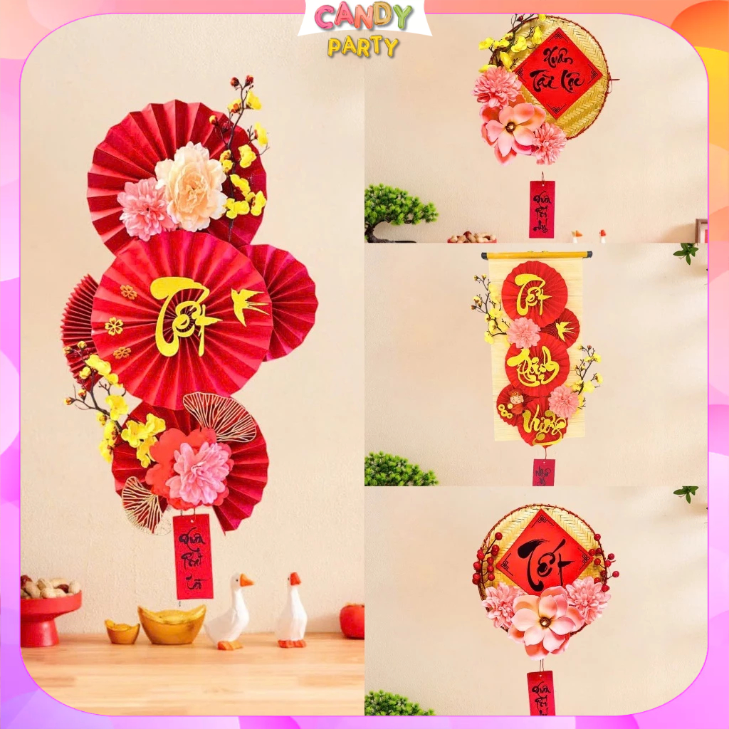 Compilation of SET of Bamboo Molds and Decorative Red Fans CNY 2025 is ...