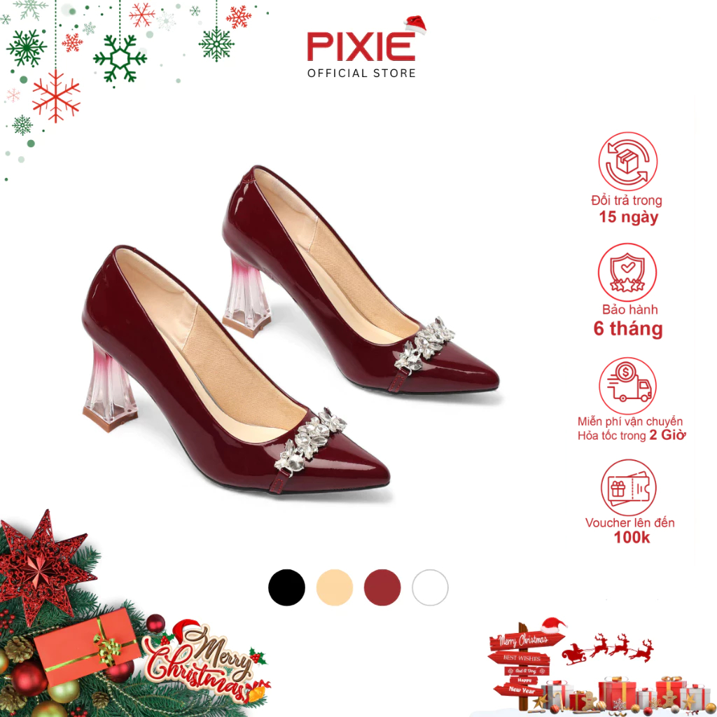 7cm High Heels Mica Heel with Pixie Crystal Buckle H421 | Shopee ...