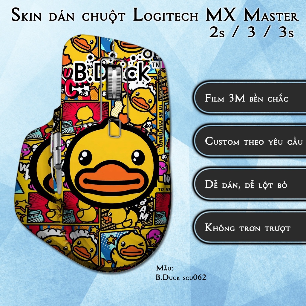 Logitech MX Master 2s / 3 / 3s mouse Skin model B.Duck scu062 | 3M Anti ...