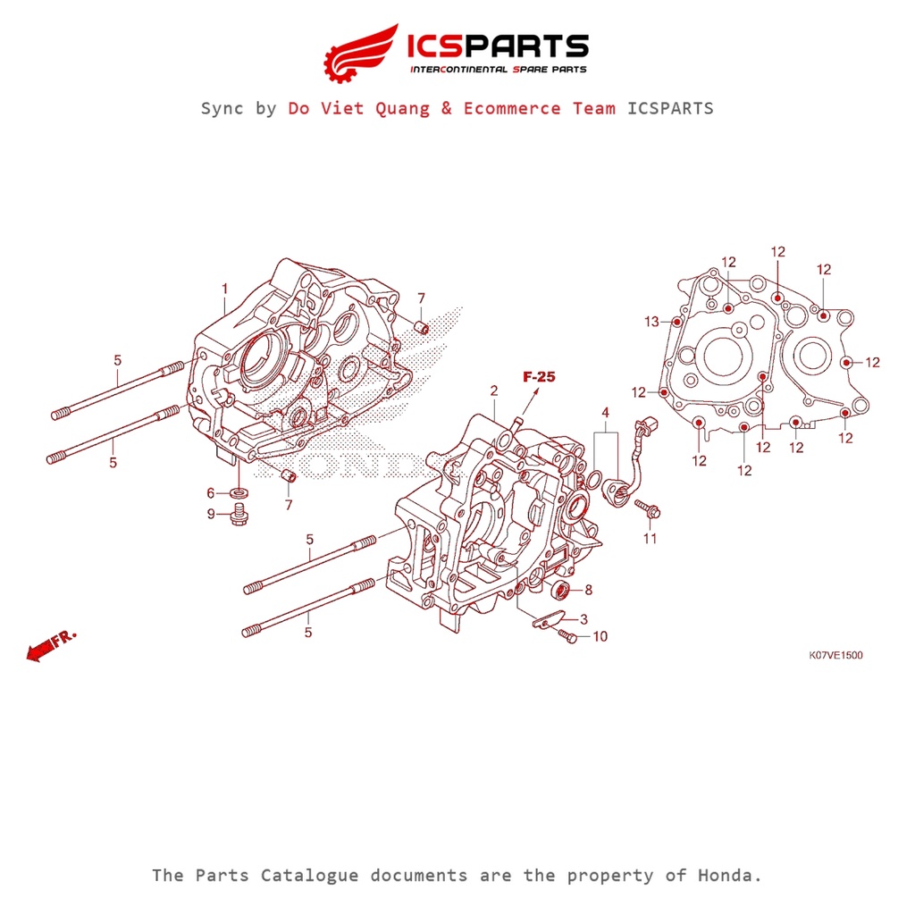Engine Wall (E-15-C) HONDA Wave 110 Rsx K07 (2012) Parts Catalog ...