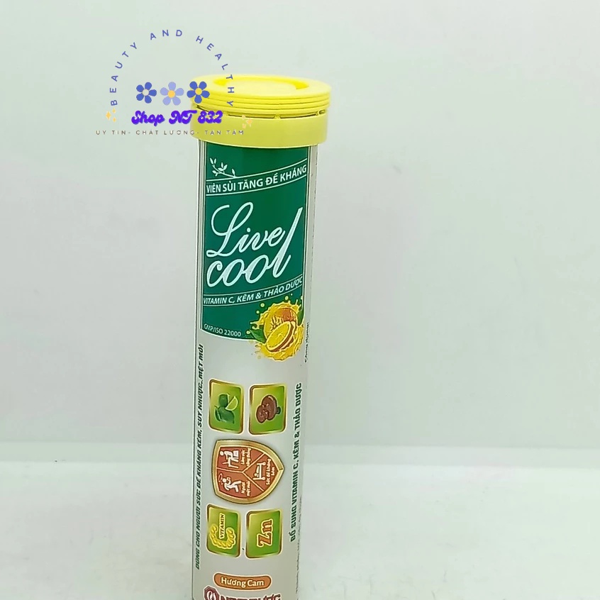 Live Cool effervescent tablets to increase resistance, tube of 16 ...
