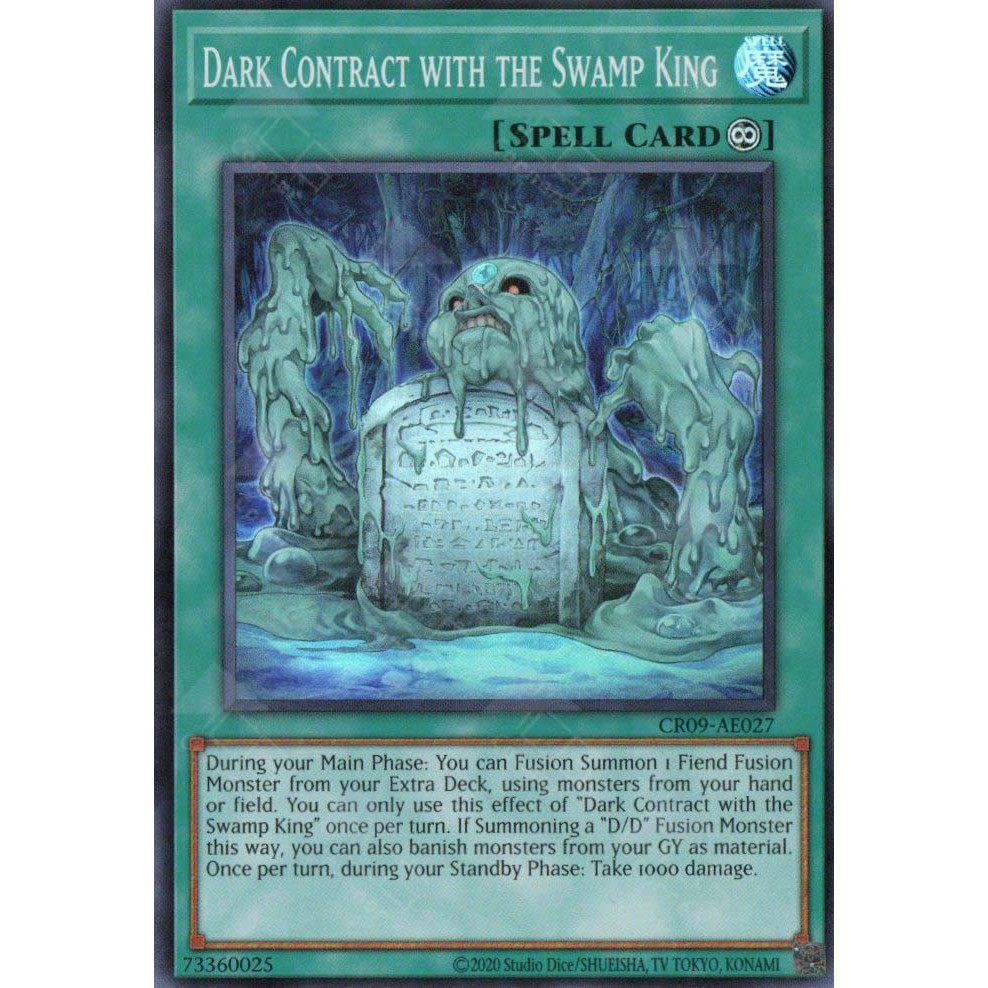 Yugioh! Card - CR09-AE027 - Dark Contract with the Swamp King | Shopee ...