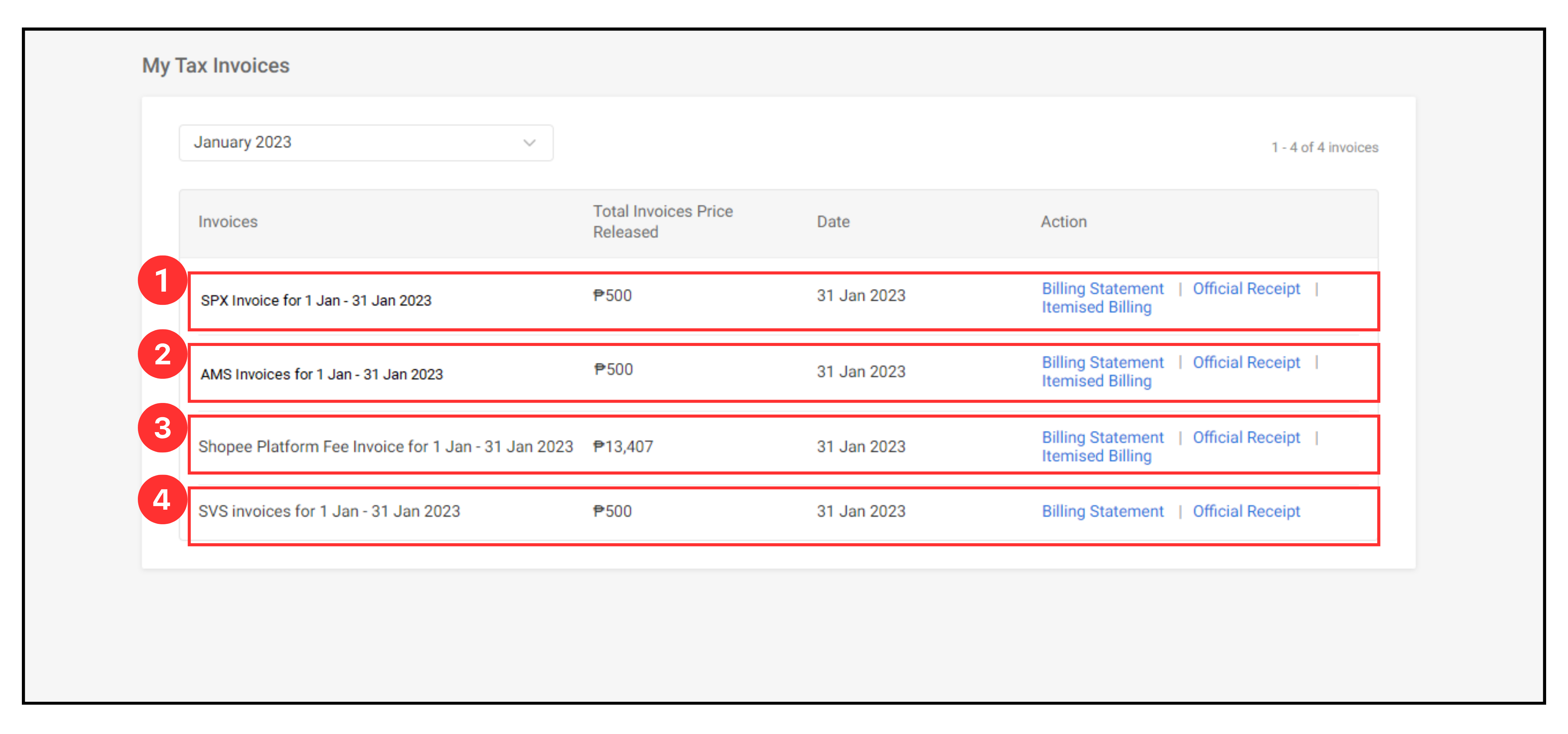 Checking My Tax Invoices | Shopee PH Seller Education Hub