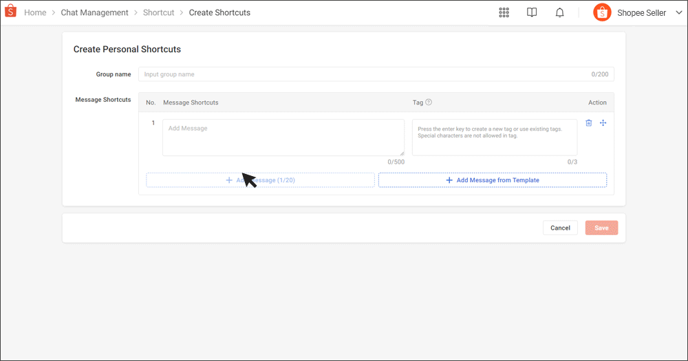 Setting up Message Shortcuts | Shopee PH Seller Education Hub