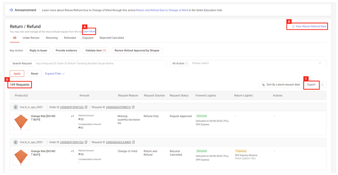 New Return and Refund Features Available on Seller Center | Shopee PH ...