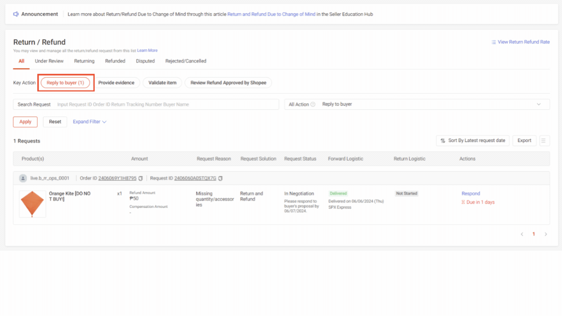 New Return and Refund Features Available on Seller Center | Shopee PH ...