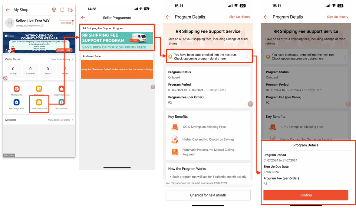 How to join the RR Shipping Fee Support Program? | Shopee PH Seller Education Hub