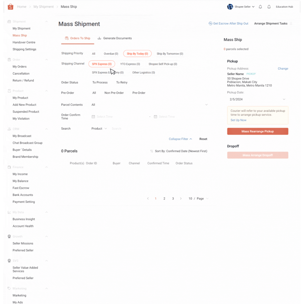 Mass arranging shipment with Shopee-Supported Logistics partners ...