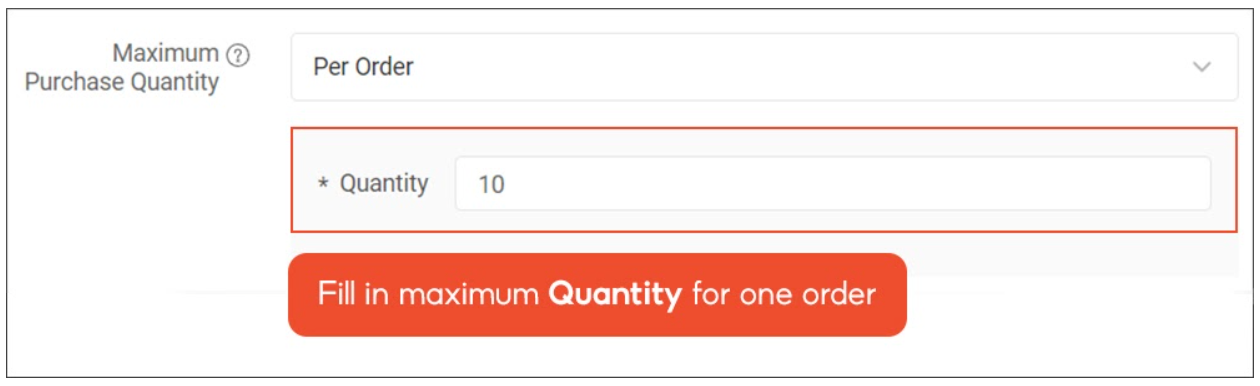 Maximum Purchase Quantity | Shopee PH Seller Education Hub