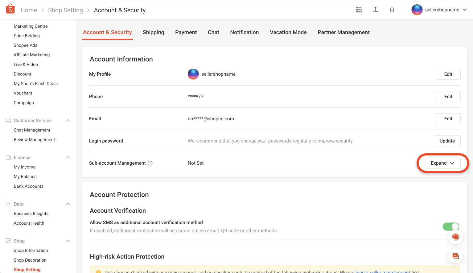 What is a main and member account? | Shopee PH Seller Education Hub