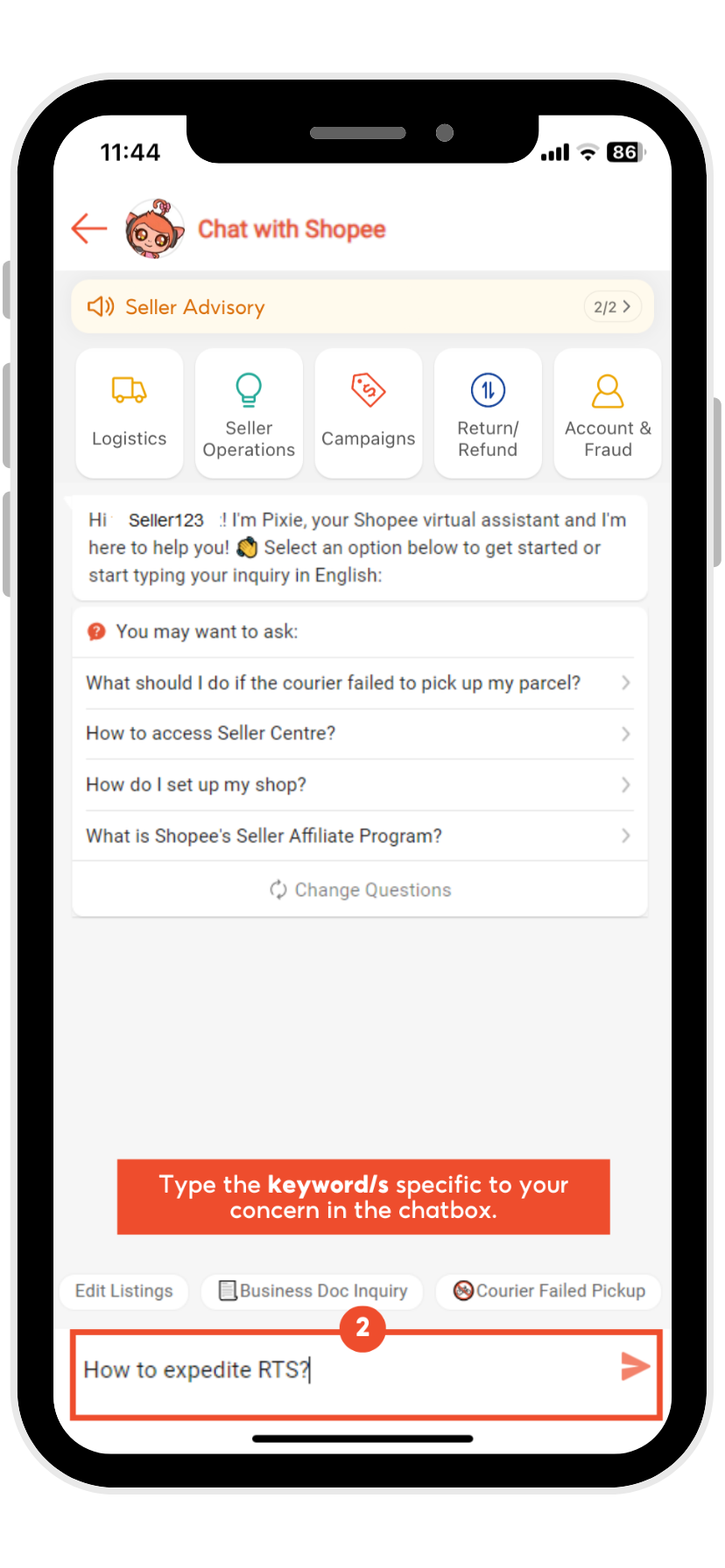 Seller Services forms via Shopee Chat | Shopee PH Seller Education Hub