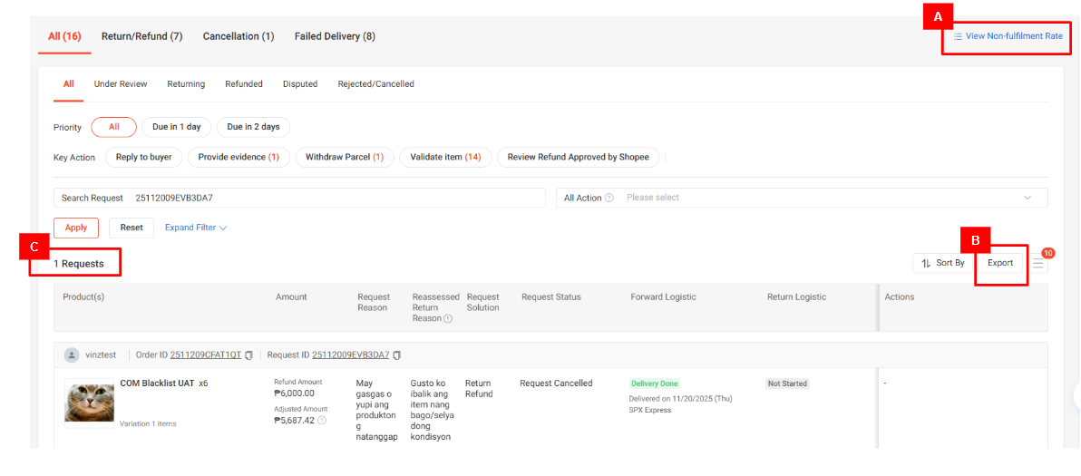 Navigating the Return/Refund Dashboard | Shopee PH Seller Education Hub