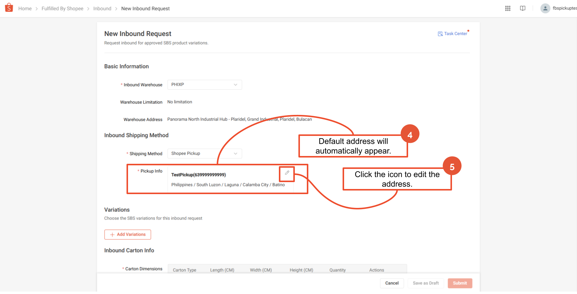 SPX Pickup Service for FBS Inbounding through Seller Center | Shopee PH ...