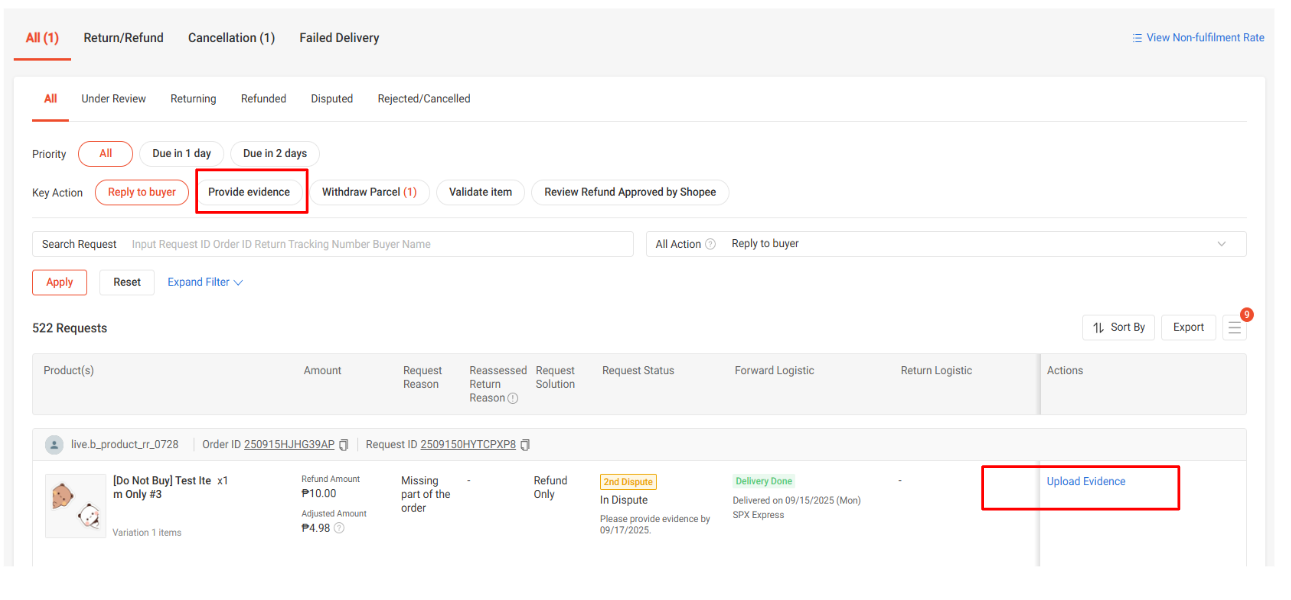 Navigating the Return/Refund Dashboard | Shopee PH Seller Education Hub